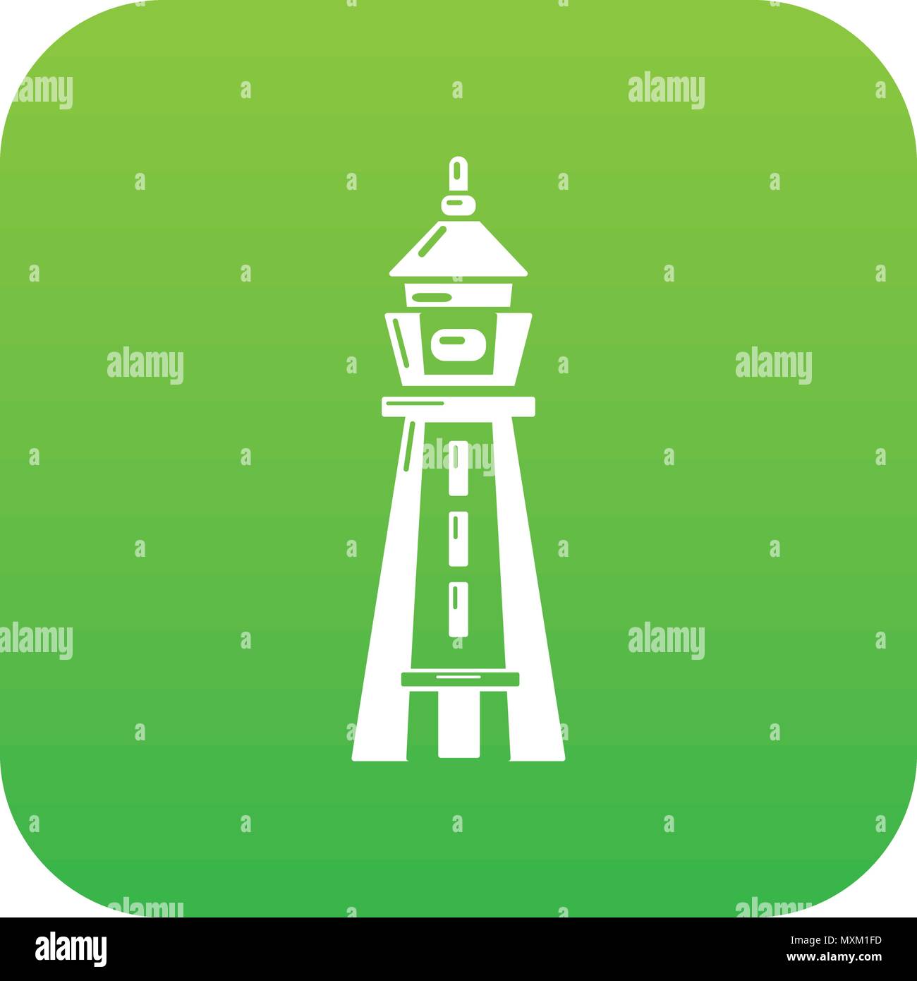 Green warning beacon on Stock Vector Images - Alamy