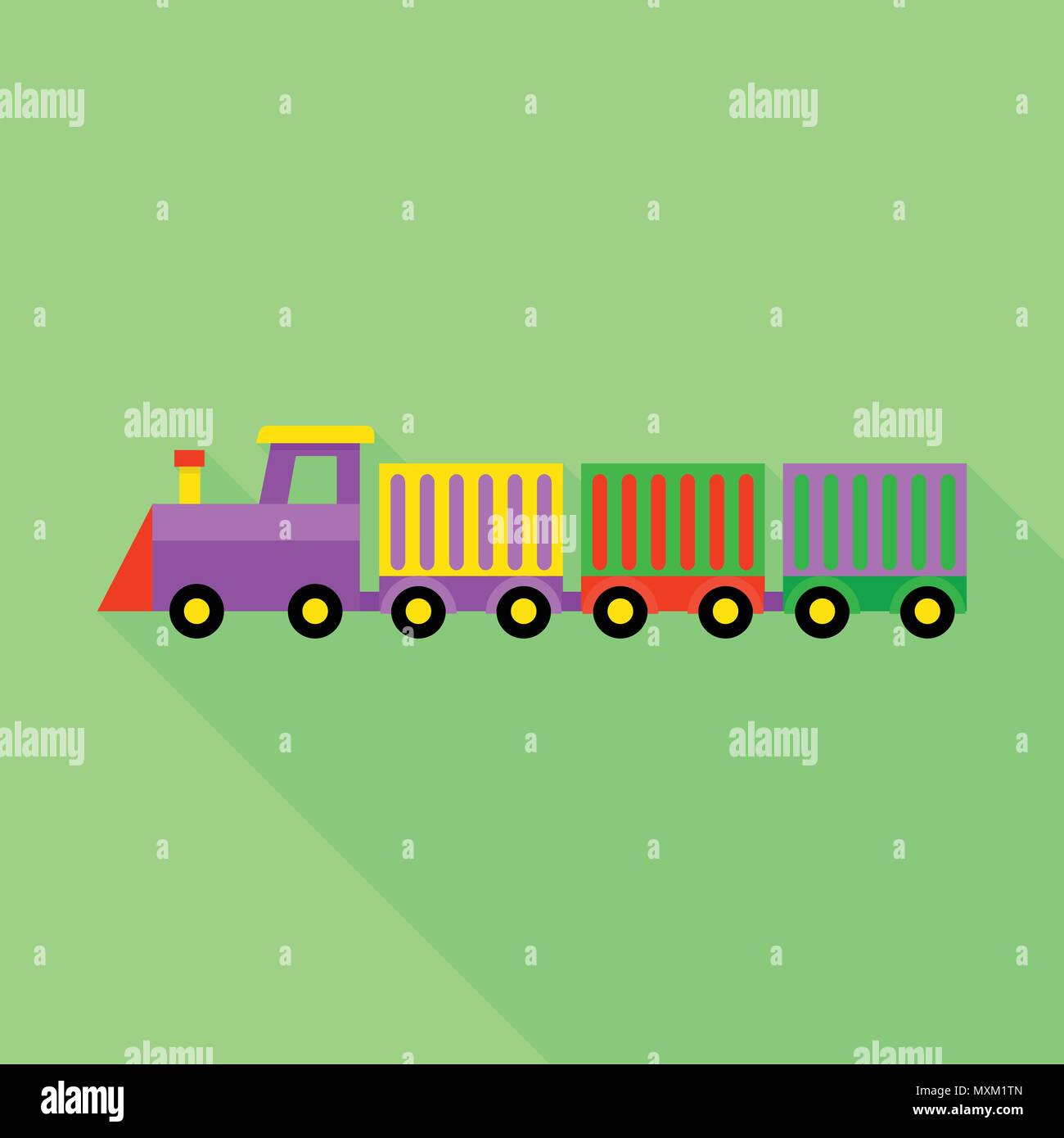 Green steel toy train Stock Vector Images - Alamy