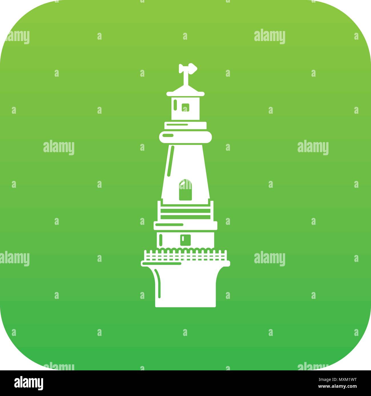 Green warning beacon on Stock Vector Images - Alamy