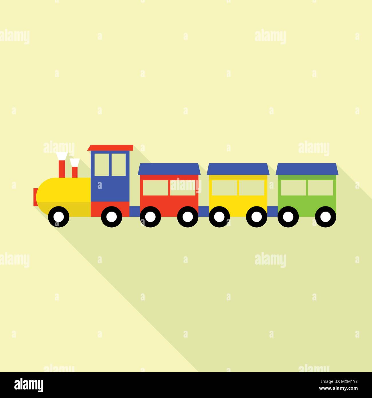 Wooden toy railway steam Stock Vector Images - Alamy