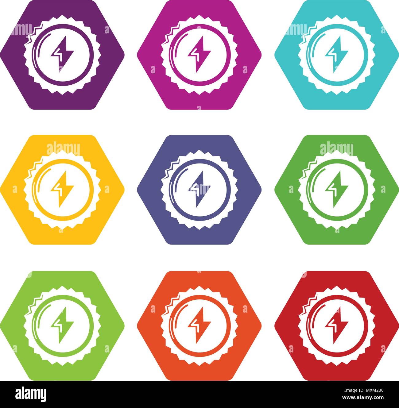 Energy drink bottle cap icons set 9 vector Stock Vector Image & Art - Alamy