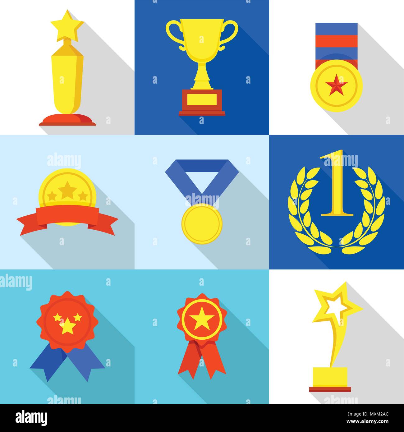 Top prize icons set, flat style Stock Vector Image & Art - Alamy