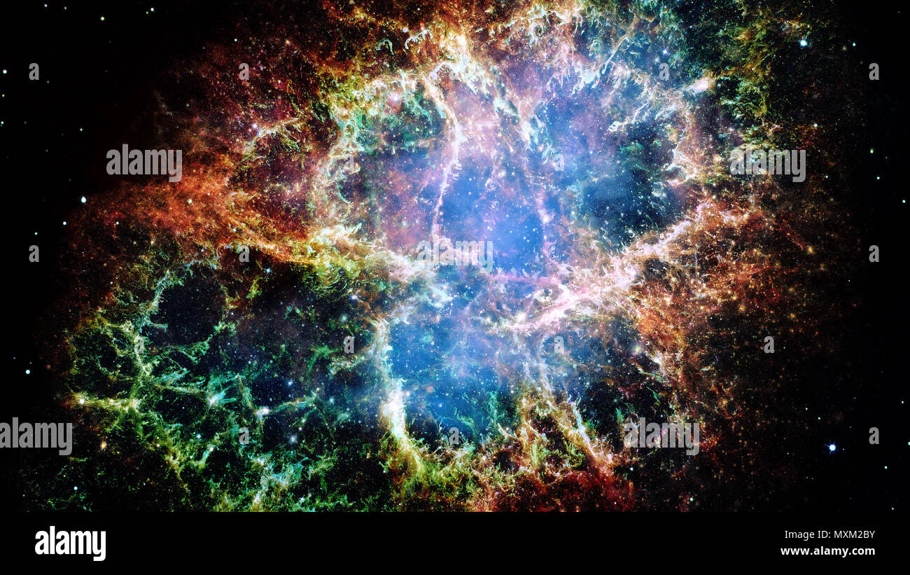 Nebula and galaxies in dark space. Elements of this image furnished by ...