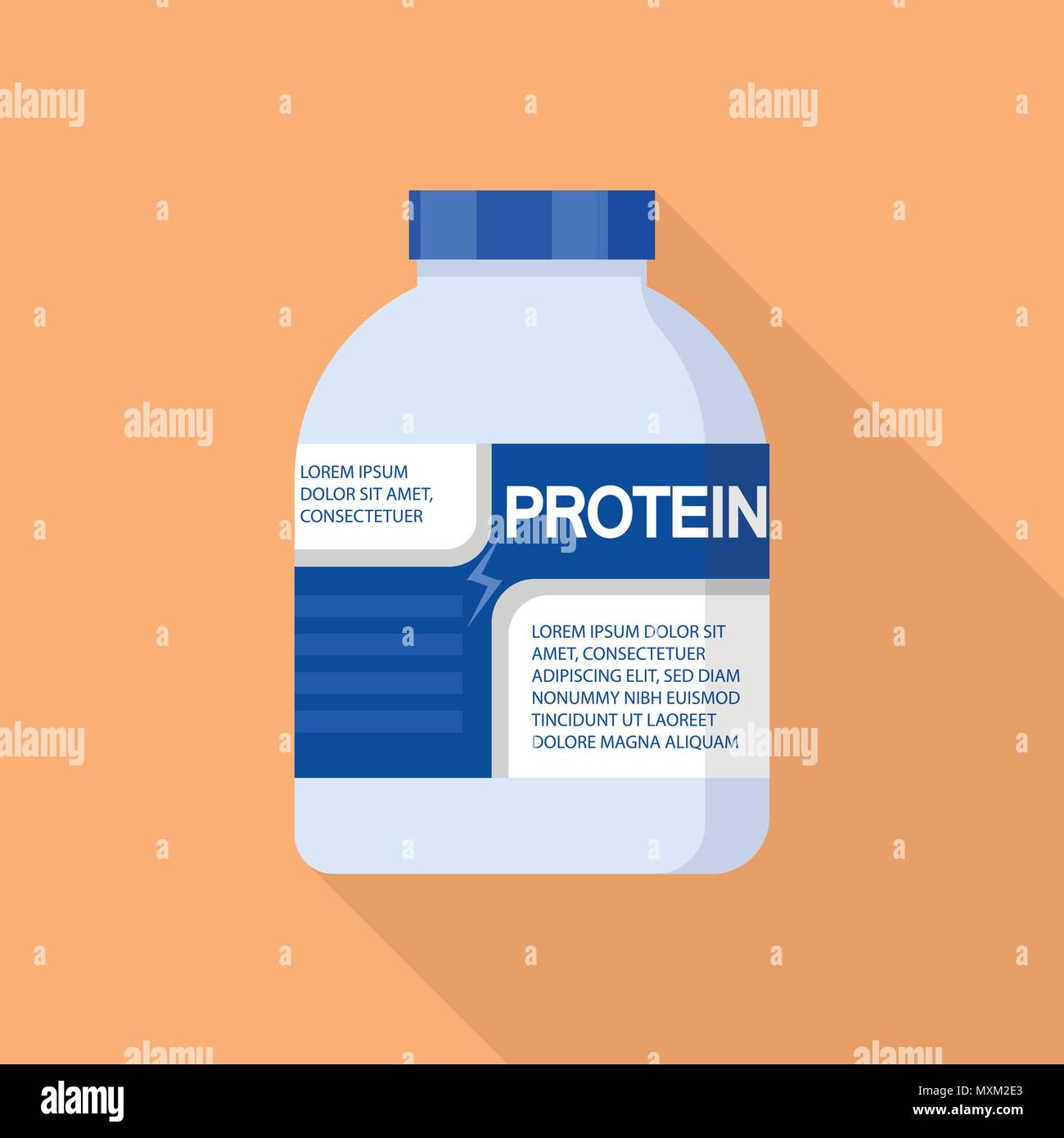 Empty protein powder container Stock Vector Images - Alamy