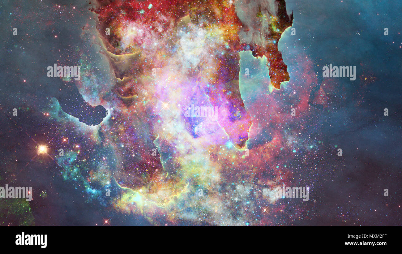 Nebula and stars in deep space, mysterious universe. Elements of this ...