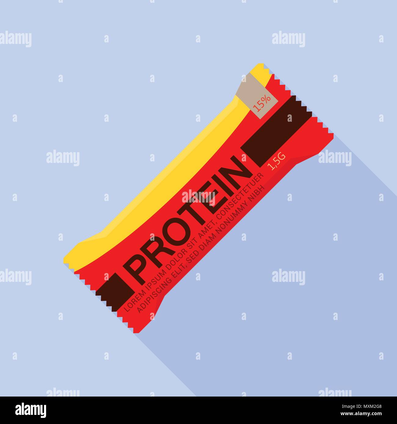 Red protein bar icon, flat style Stock Vector Image & Art - Alamy
