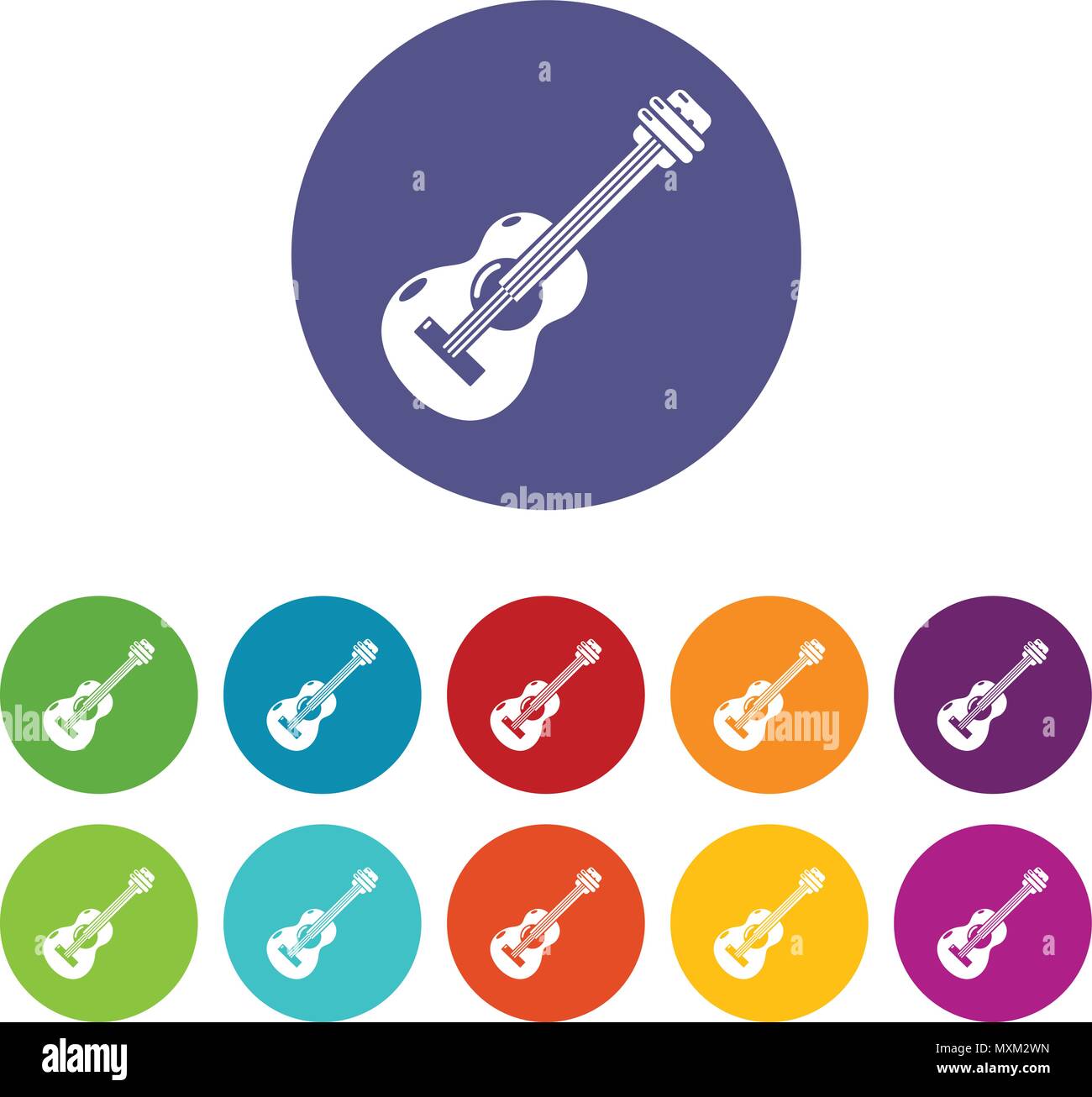 Guitar icons set vector color Stock Vector Image & Art - Alamy