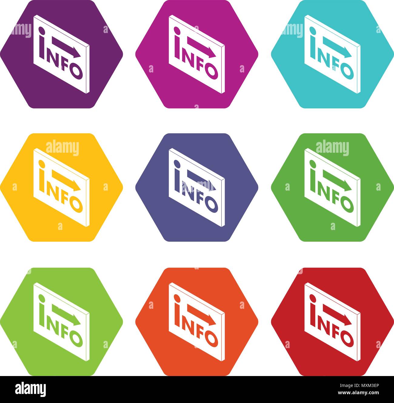 Market info icons set 9 vector Stock Vector Image & Art - Alamy