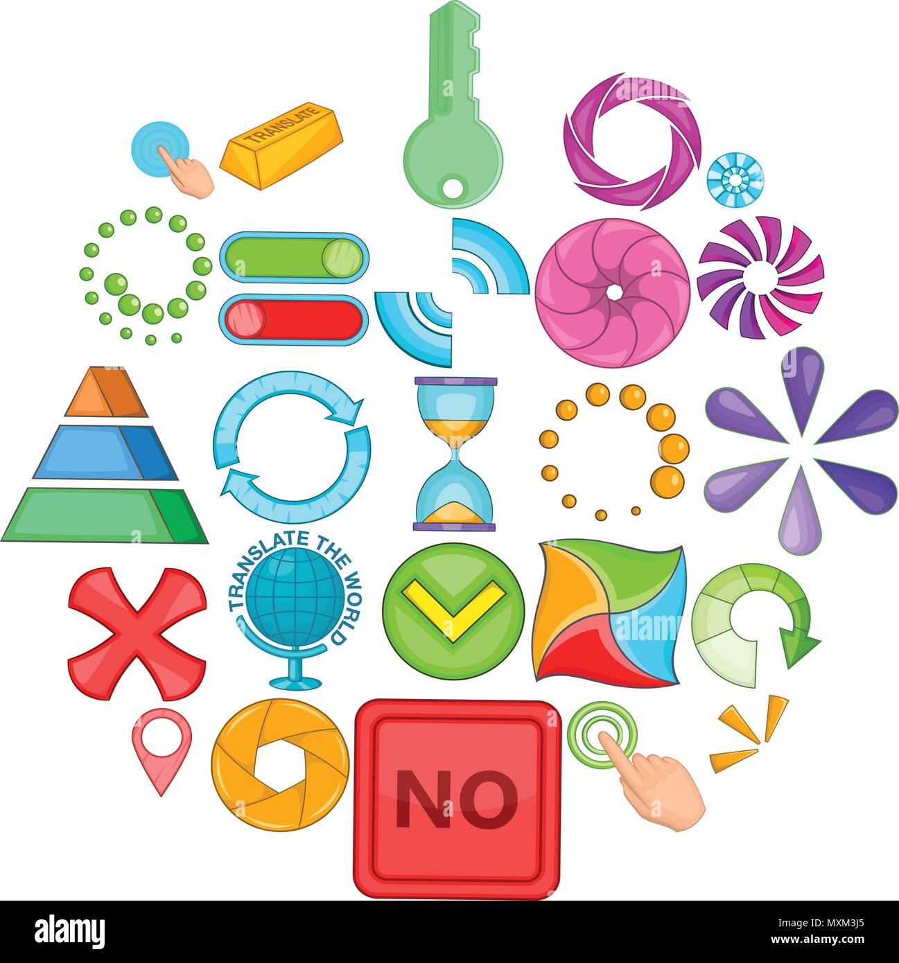 Button icons set, cartoon style Stock Vector Image & Art - Alamy