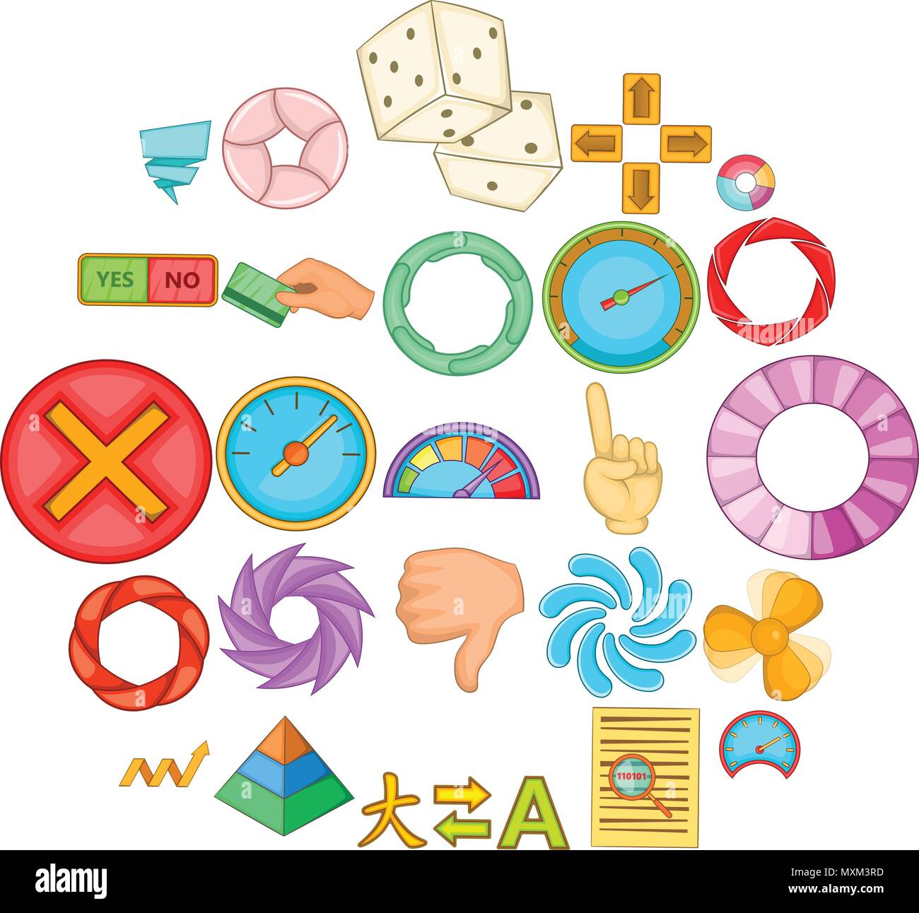 Interface design icons set, cartoon style Stock Vector Image & Art - Alamy