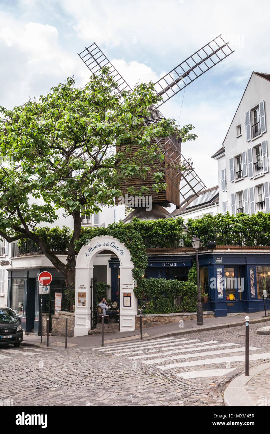 Moulin de la Galette, Windmill, Monmartre, Paris, France, Europe Stock Photo - Alamy