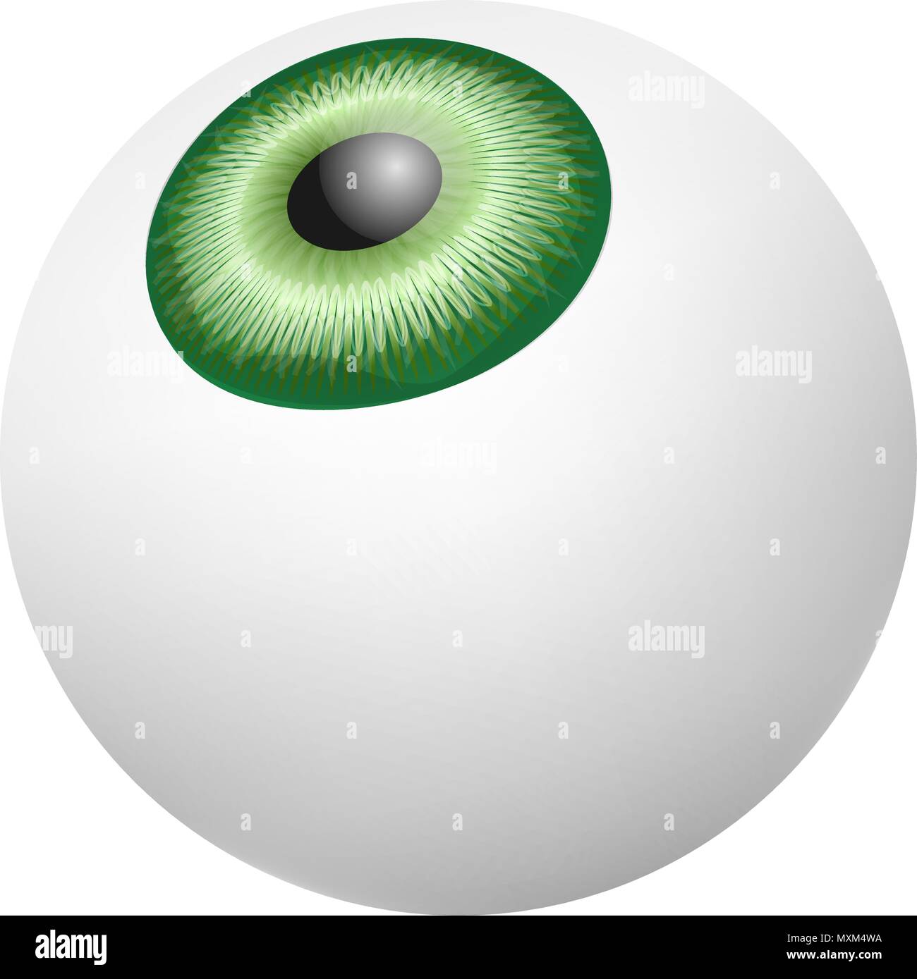 Green retina eyeball mockup, realistic style Stock Vector Image & Art ...
