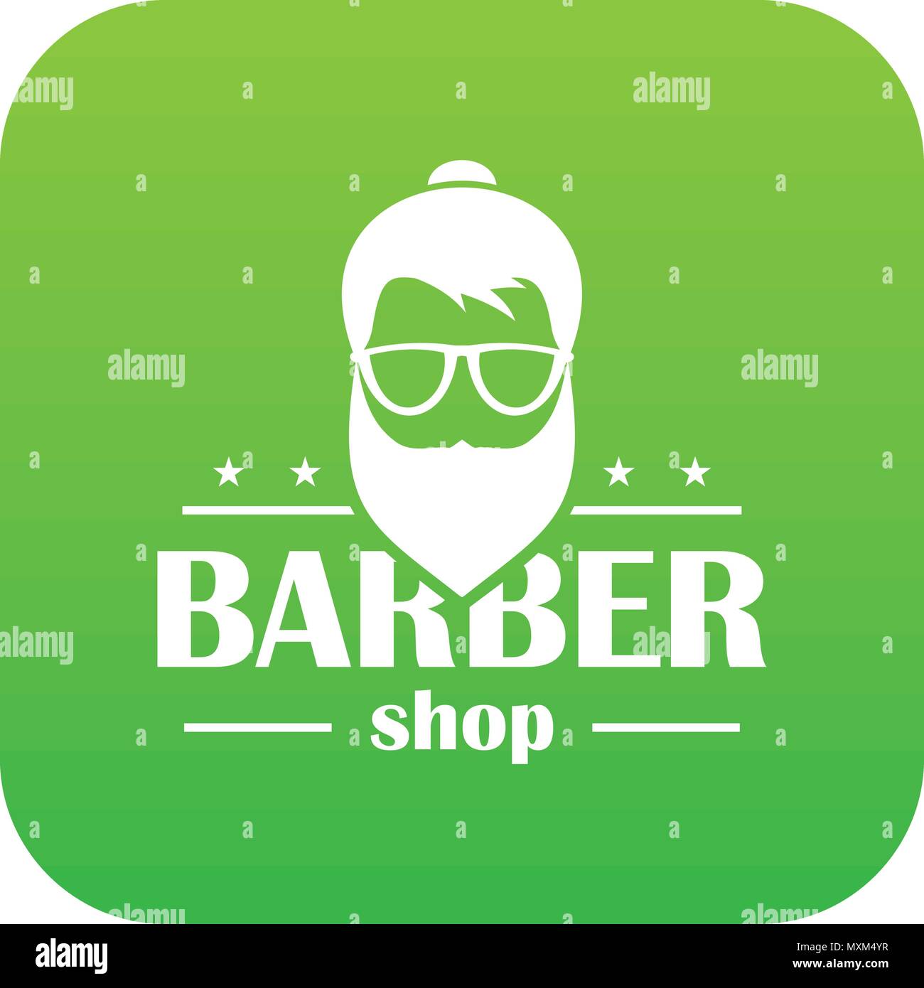 Barber shop icon green vector Stock Vector Image & Art - Alamy