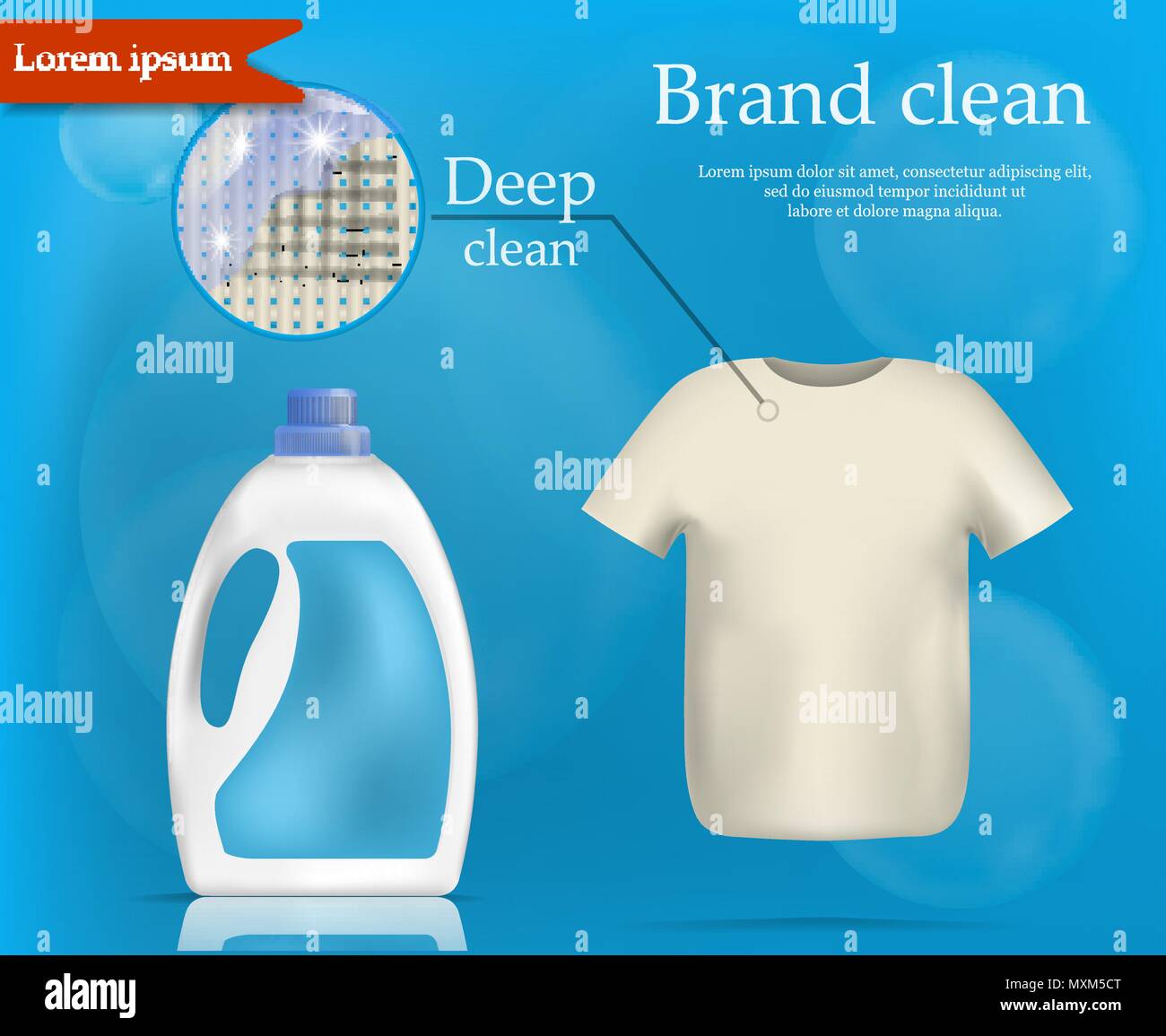Brand wash clean concept background, realistic style Stock Vector Image ...