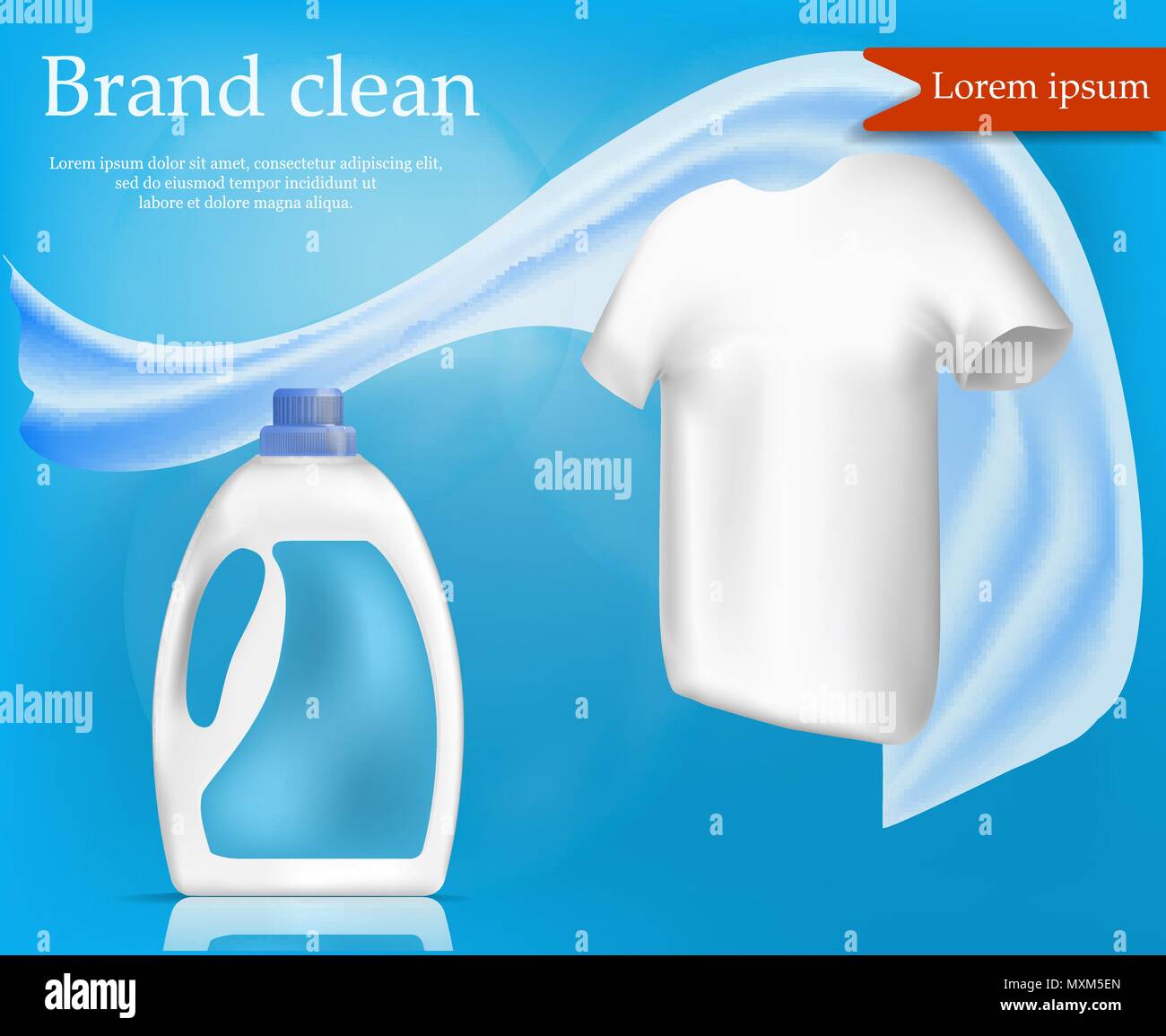 Brand clothes clean concept background, realistic style Stock Vector ...