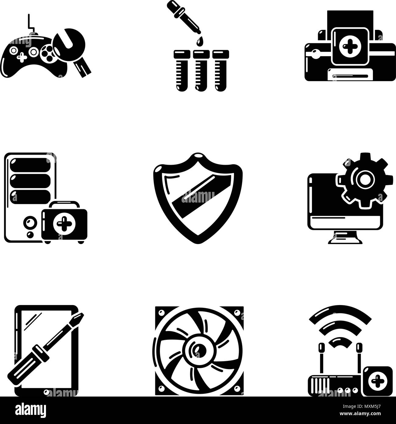 Fix computer icons set, simple style Stock Vector Image & Art - Alamy Fix computer icons set, simple style Stock Vector Image & Art - Alamy