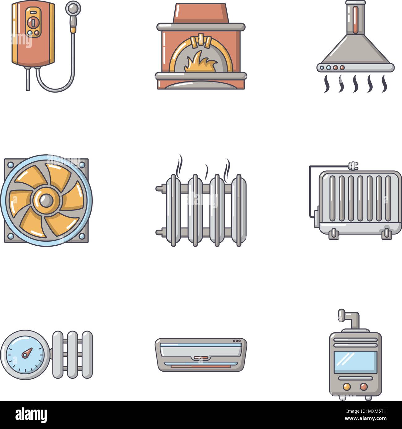 Heating icons set, cartoon style Stock Vector Image & Art - Alamy Heating icons set, cartoon style Stock Vector Image & Art - Alamy