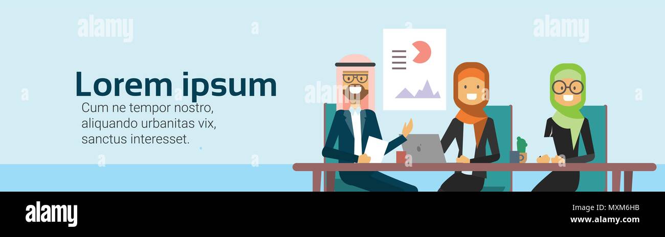 arab business people group presentation finance data, arabic ...