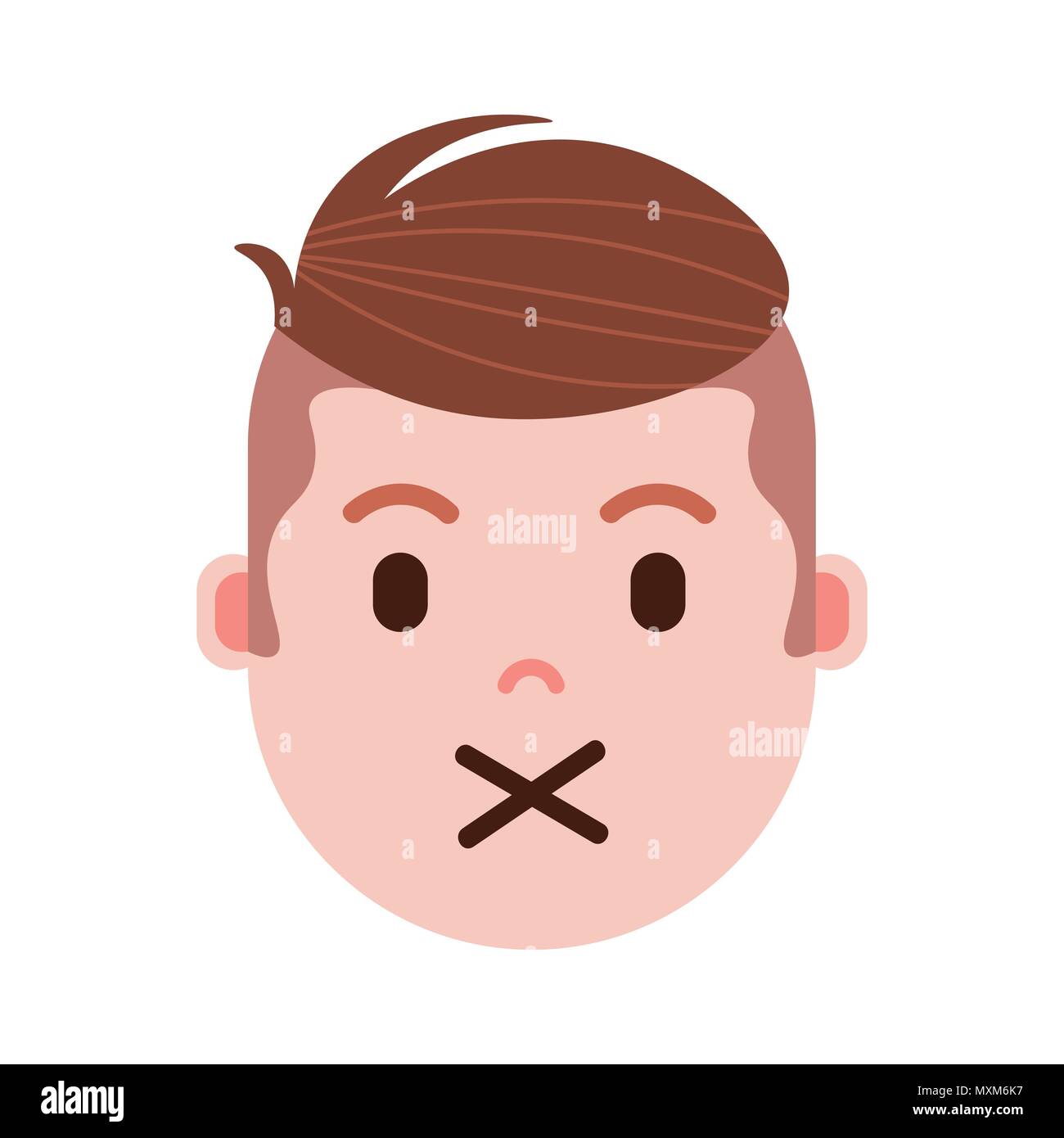 Emoticon silence Stock Vector Images - Alamy