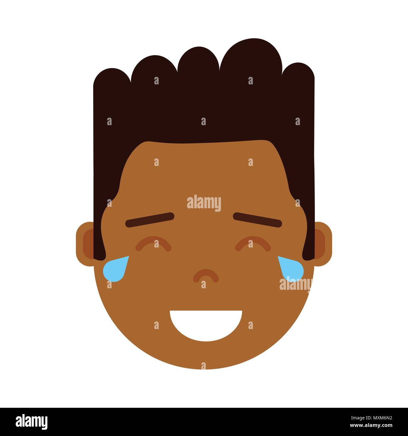 Happy Crying Black Man