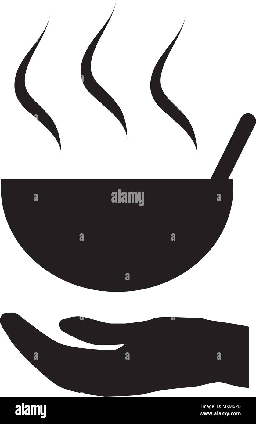 Vector illustration of design giving food for the poor and refugees ...