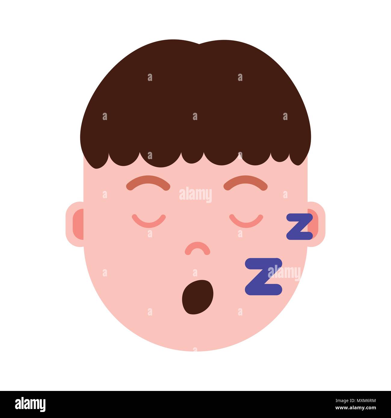 Sleepy Face Cartoon