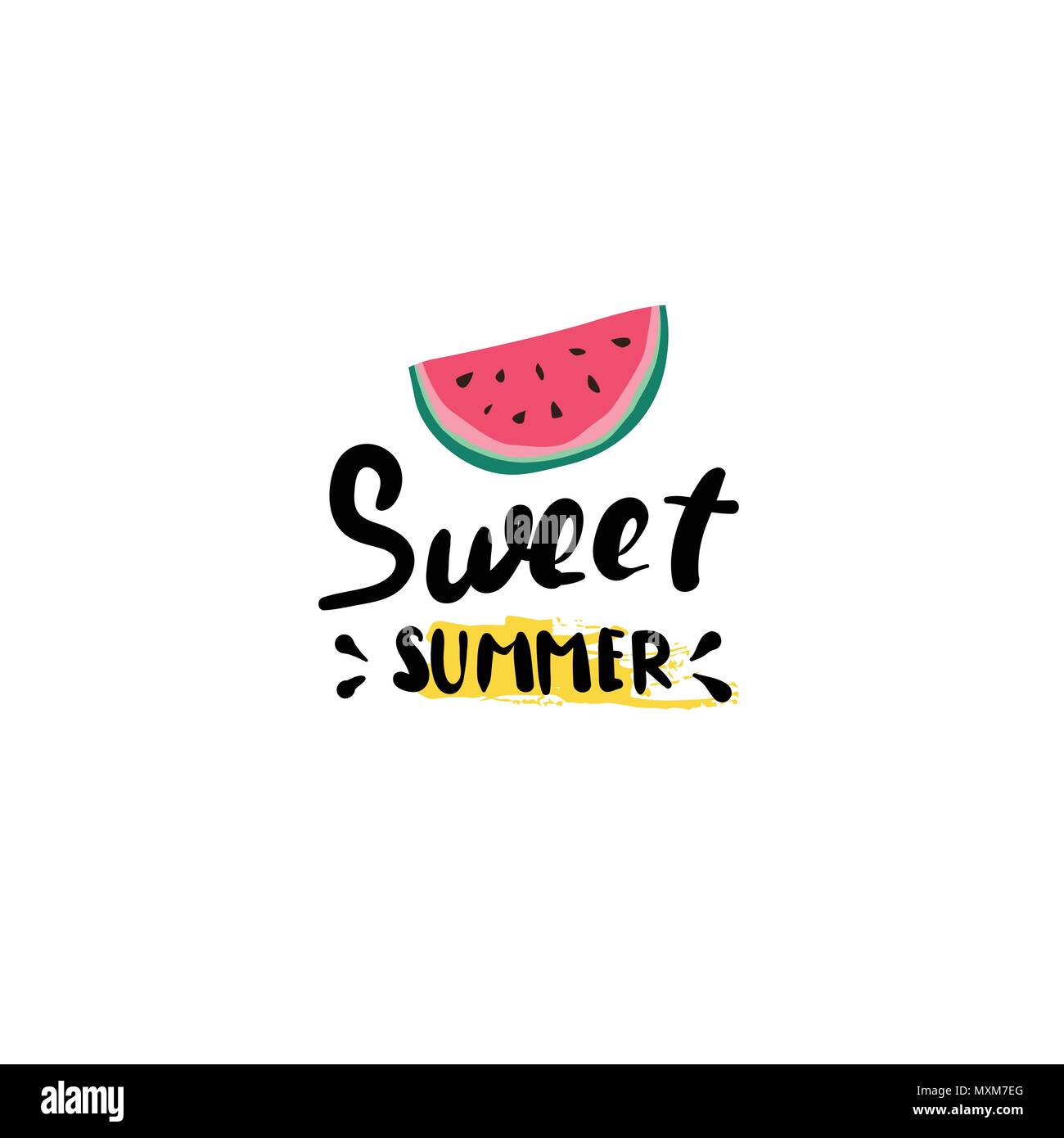 sweet summer badge Isolated Typographic Design Label. Season Holidays ...