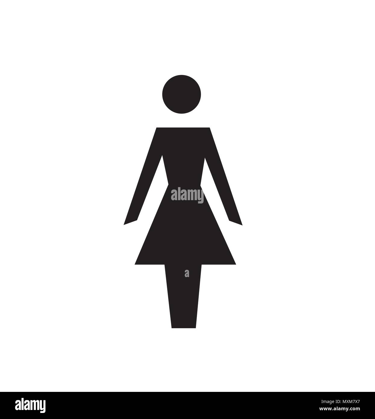 Vector woman icon. Sign design Stock Vector Image & Art - Alamy