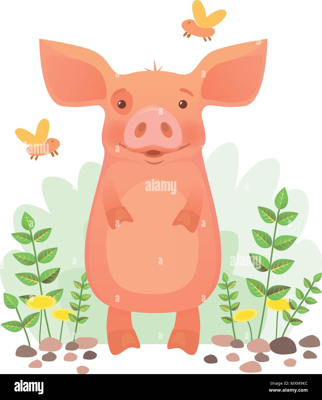 Cute pig cartoon Stock Vector Image & Art - Alamy