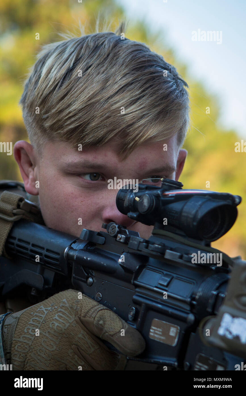 A U.S. Marine attached to the 24th Marine Expeditionary Unit (MEU) with ...