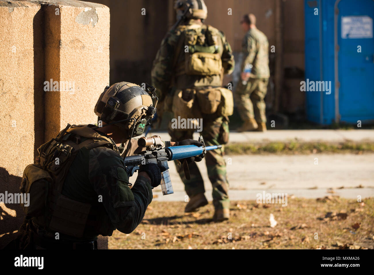A U.S. Marine with 3rd Marine Raider Battalion, Marine Corps Forces ...