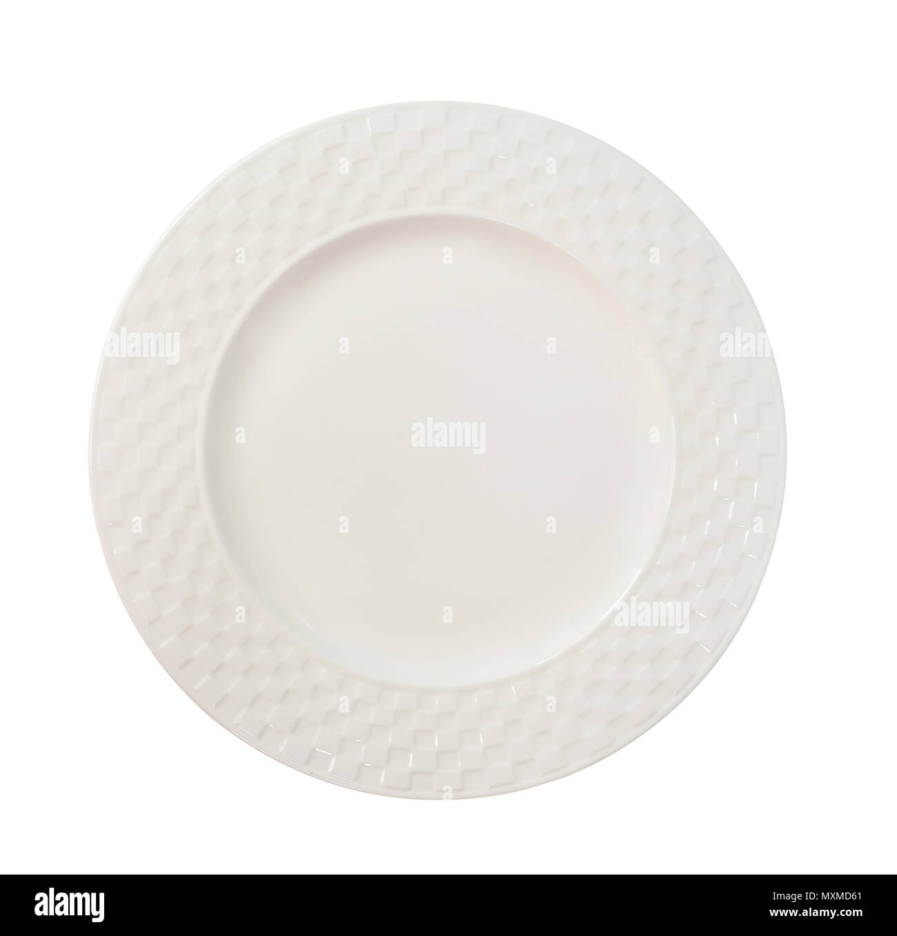 empty plate isolated on white background Stock Photo - Alamy