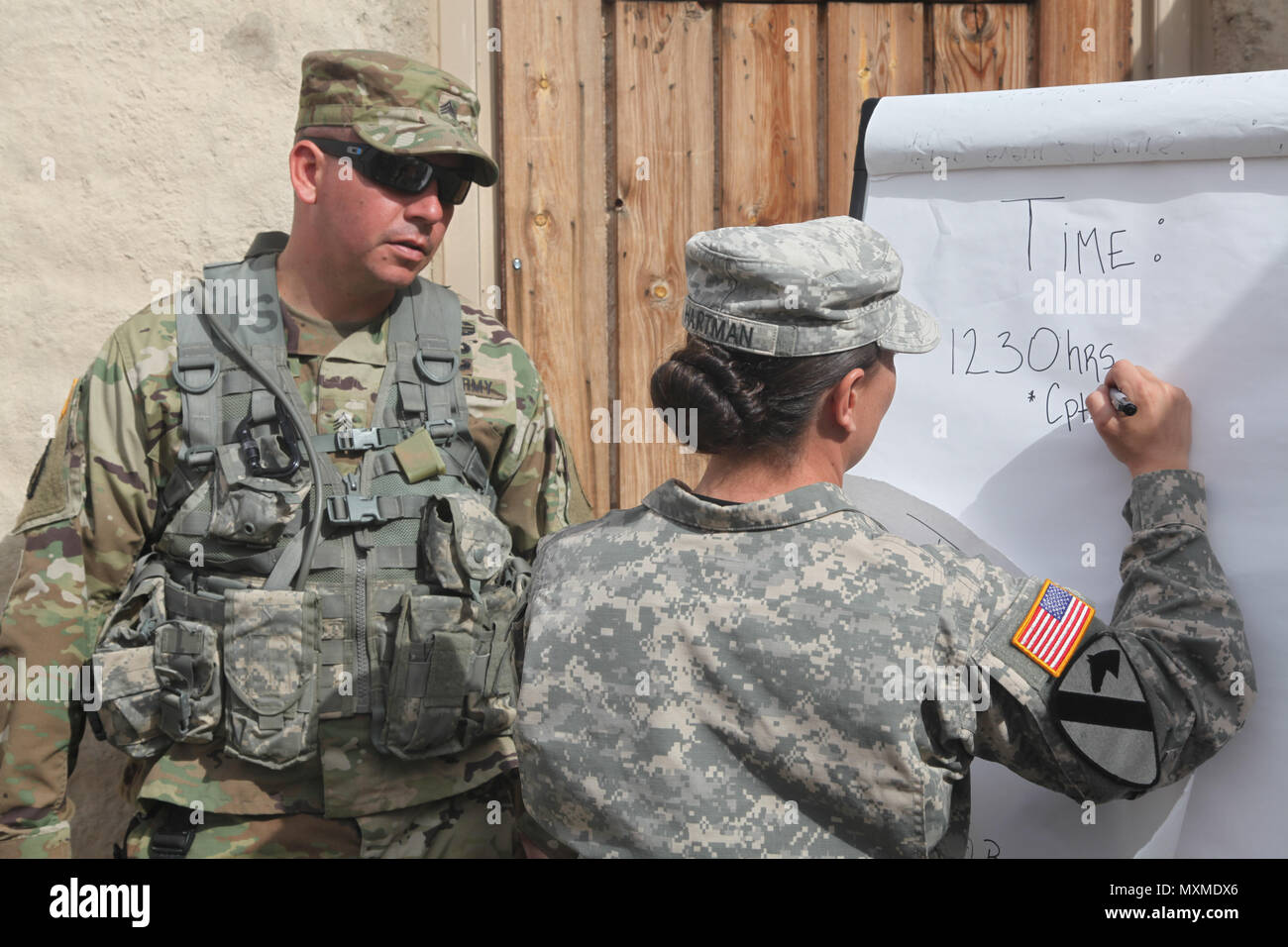 U.S. Army Sgt. Steven Underwood and 1st Sgt. Francesca Hartman ...