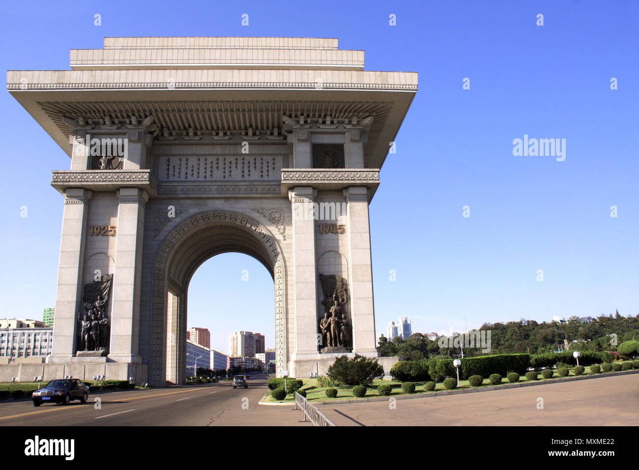 NORTH KOREA, PYONGYANG - SEPTEMBER 14, 2017: Arch of Triumph. A ...