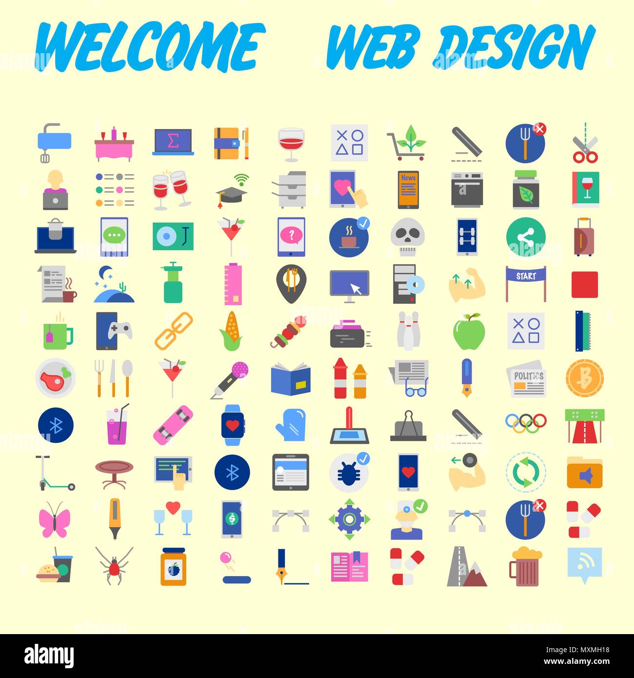 Webshop icons vector vectors hi-res stock photography and images - Alamy