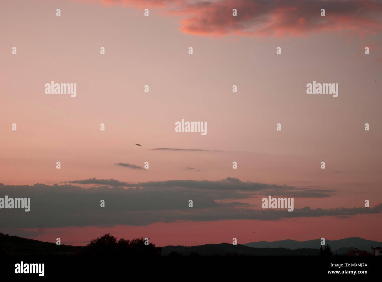 The pink sky Stock Photo - Alamy