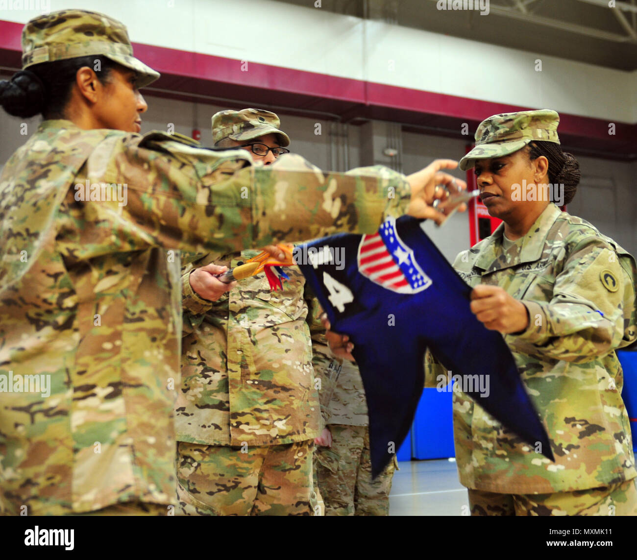 Col. Angela Bowie (left), the commander of the 14th Human Resources ...