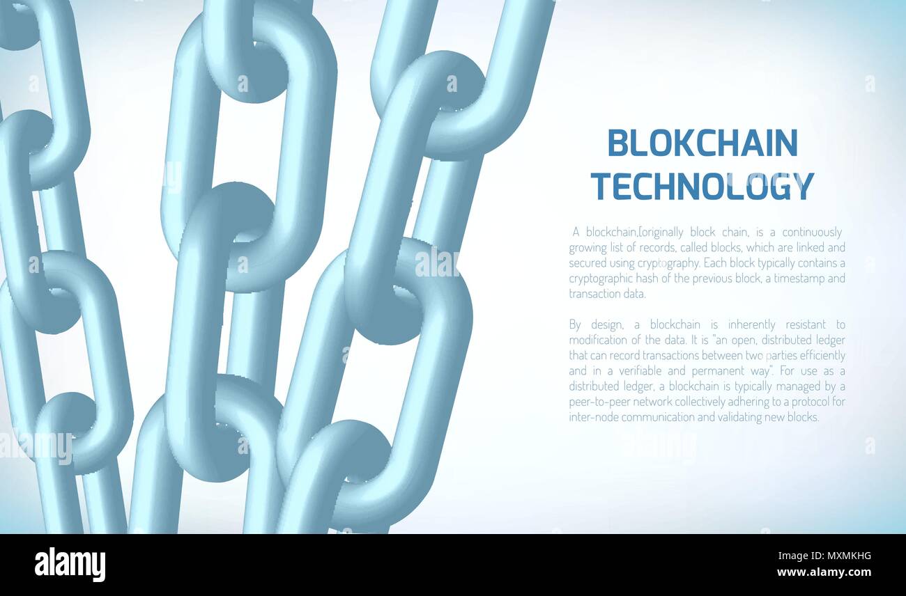 Blockchain concept. Block chain. Crypto currency. Editable ...