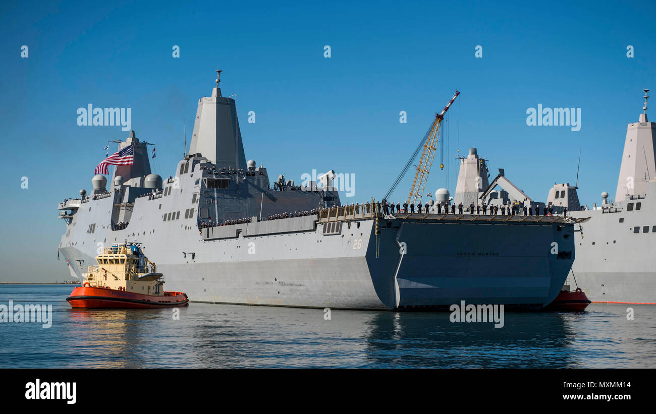 SAN DIEGO (Nov. 18, 2016) The amphibious transport dock ship USS John P ...
