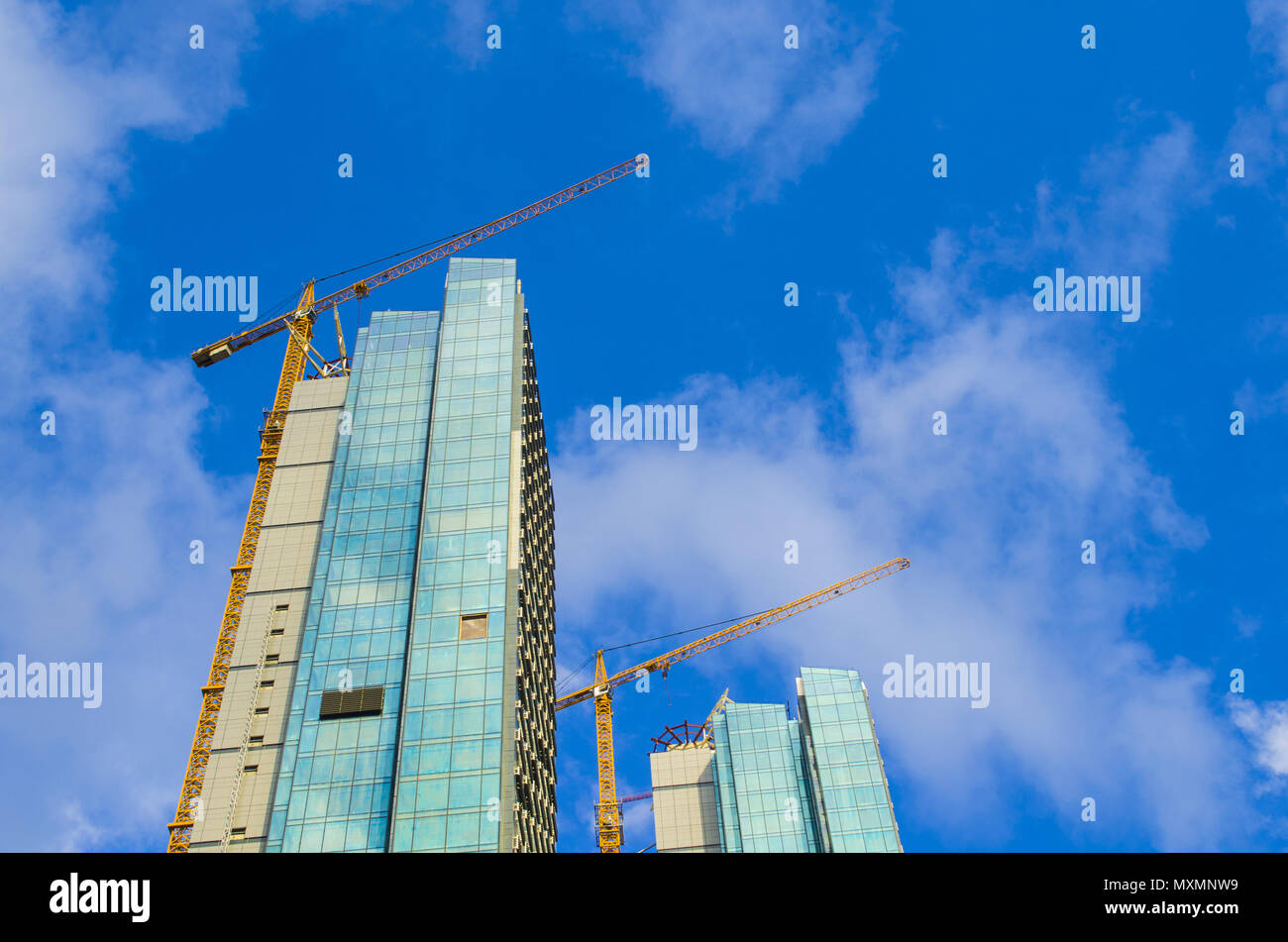 Big construction site in istanbul with sunlight Stock Photo - Alamy