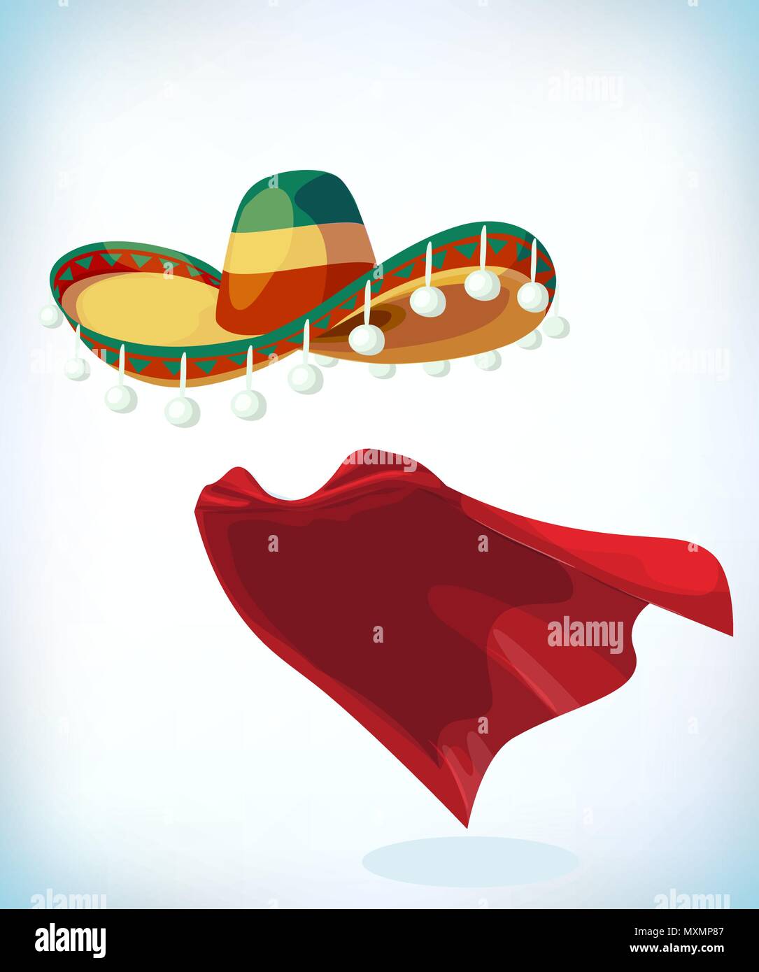 Sombrero Mexican hat. Masquerade costume headdress. Carnival or ...