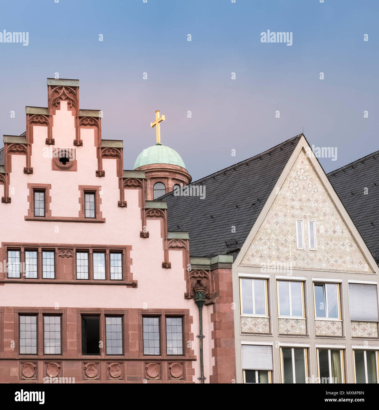 Traditional exterior of Romer Old Town City Hall, with the dome and ...