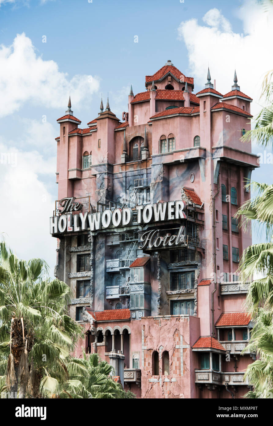 Hollywood Tower in Disney Hollywood Studios in Orlando Florida. No ...