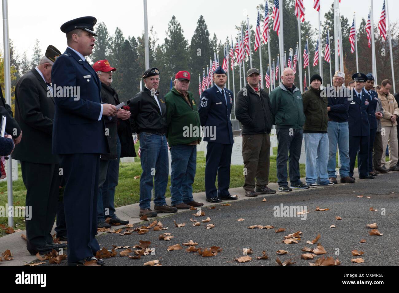 Col. Matthew Fritz, 92nd Air Refueling Wing vice commander, speaks ...
