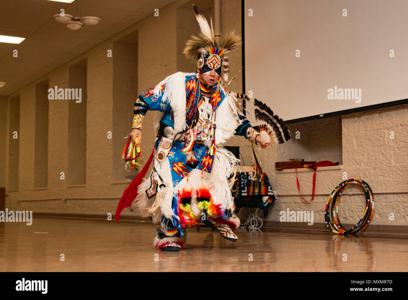Ronald Preston from the San Carlos Apache Nation dances at a Native ...