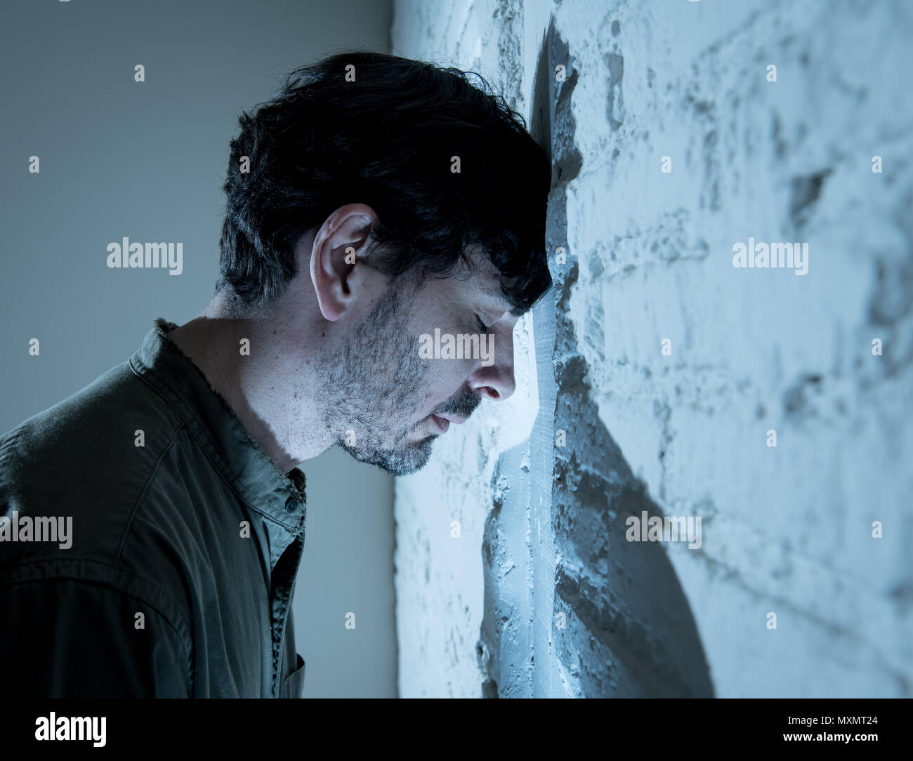 Lonely man room sad hi-res stock photography and images - Alamy