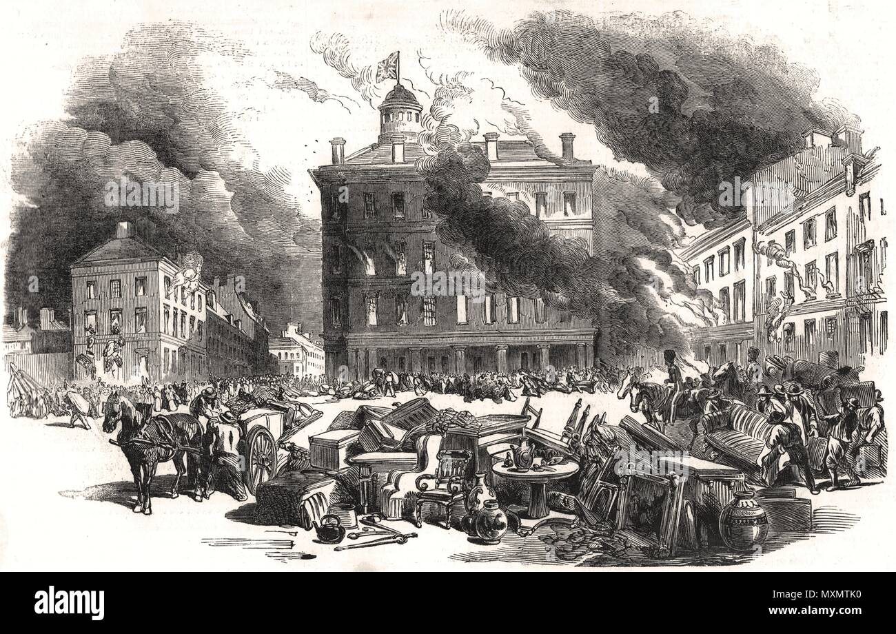 Great fire at Montreal. Dalhousie-Square, Hay's house &c. Quebec 1852 ...