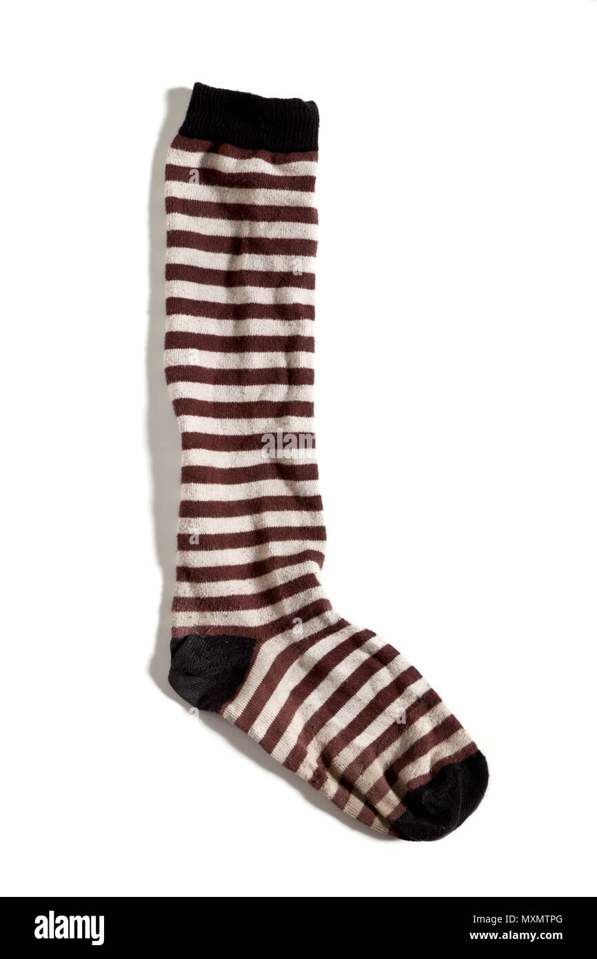 old sock, isolated on white background Stock Photo - Alamy