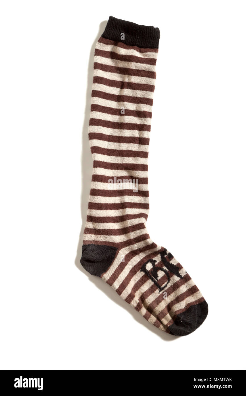 old sock, isolated on white background Stock Photo - Alamy