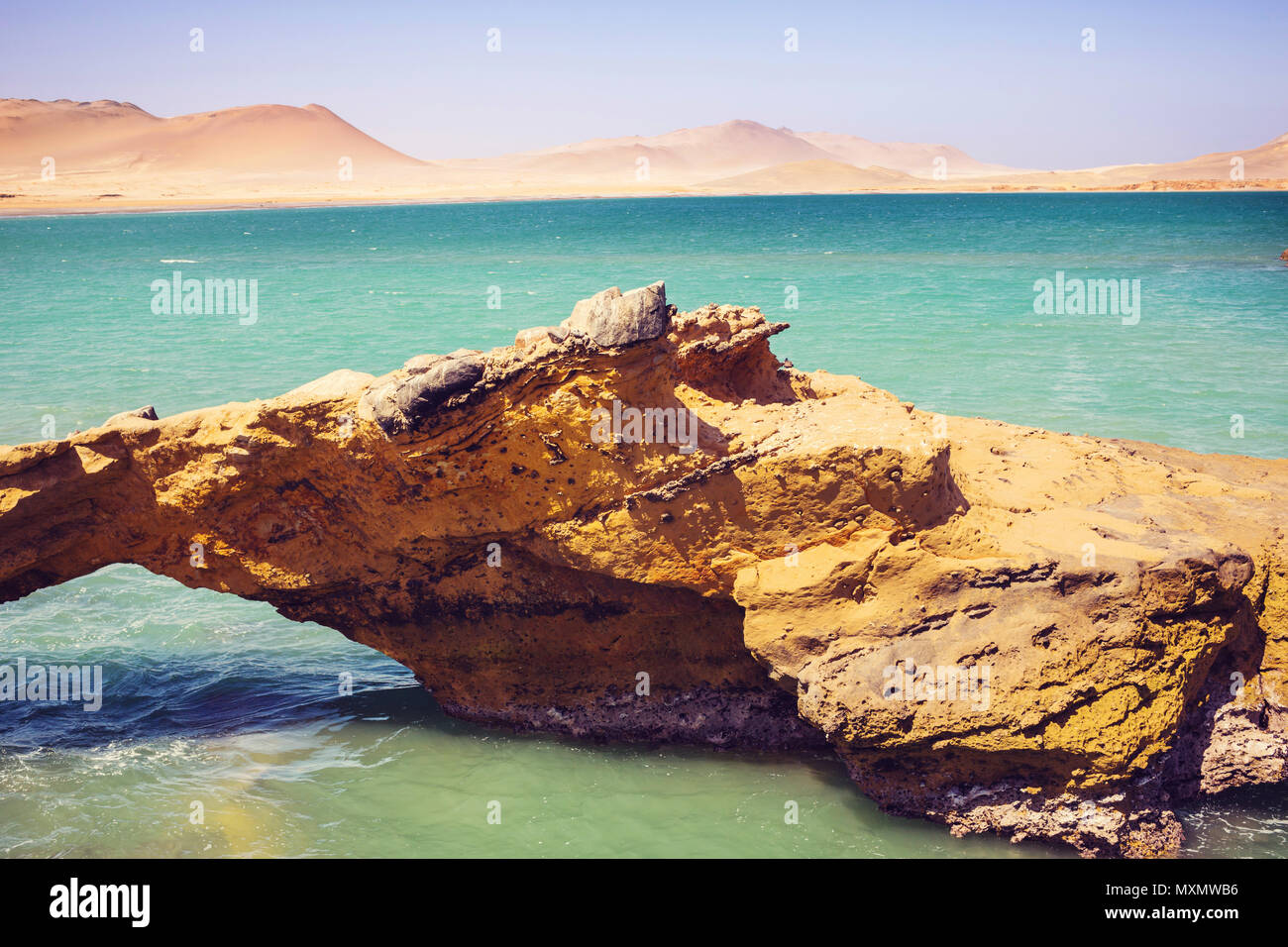 Beautiful coastline landscapes in Paracas National Reserve, Ica Region ...
